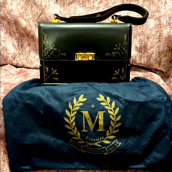 Michelangelo | Bags | Vintage Michelangelo Florence Italy Black Kelly ...
